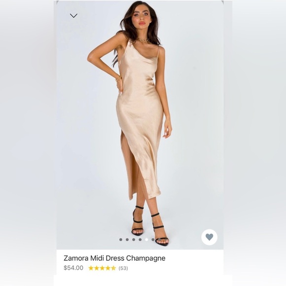 Princess Polly | Dresses | Zamora Midi Dress Champagne | Poshmark